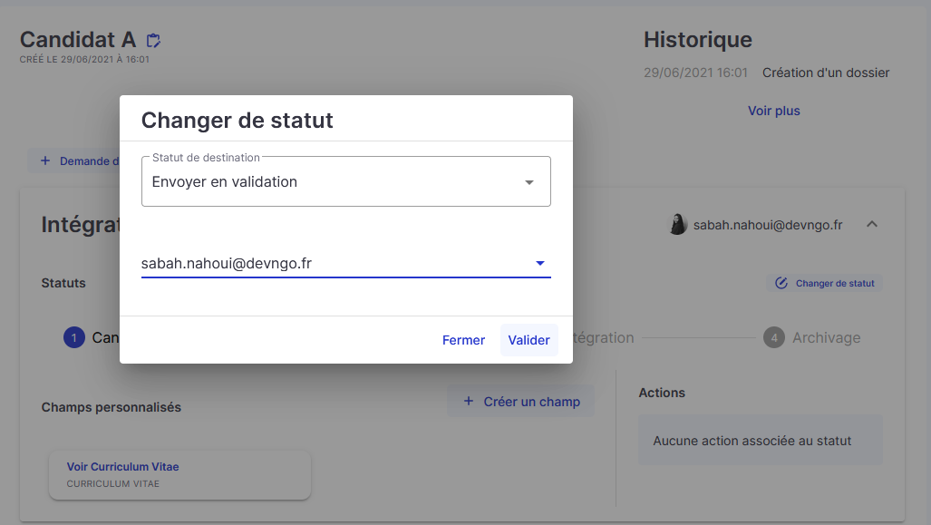 Utiliser un workflow - myCo